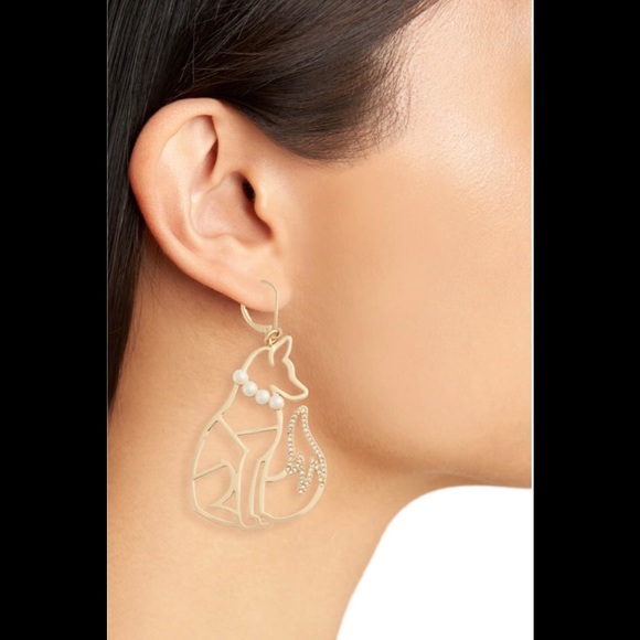 kate spade | Jewelry | Nwt Kate Spade So Foxy Fox Wire Drop Earrings ...